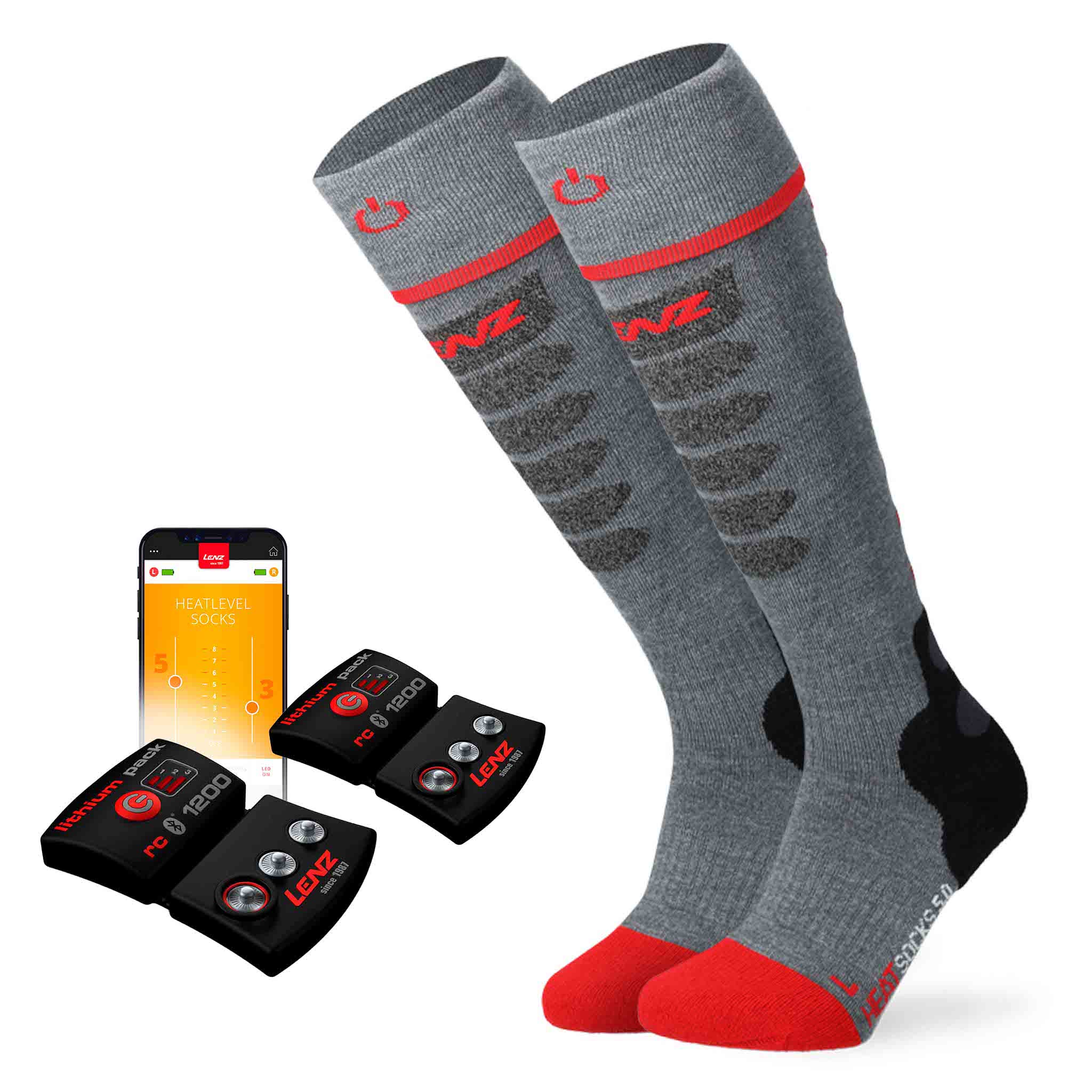 Lenz Heat Sock 5.1 Slim Fit Toe Cap Set